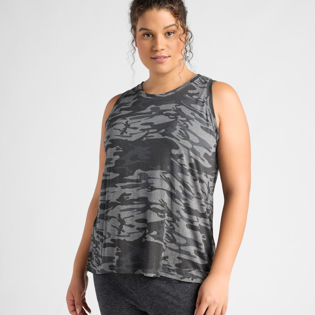 Plus Size Hi-Lo Camo Cardio Tank - Relaxed Fit – Wantable