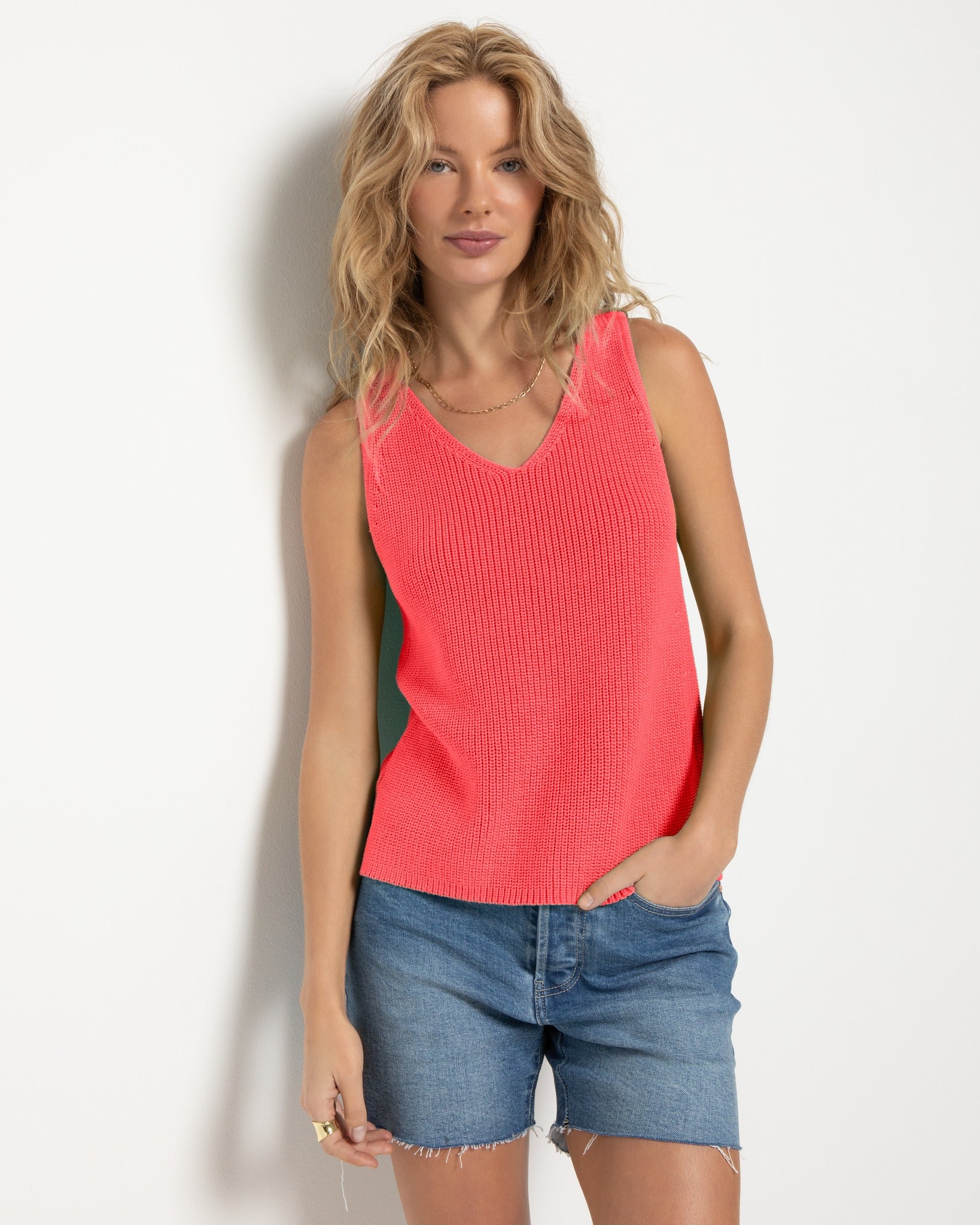 Coastal V-Neck Sweater Tank