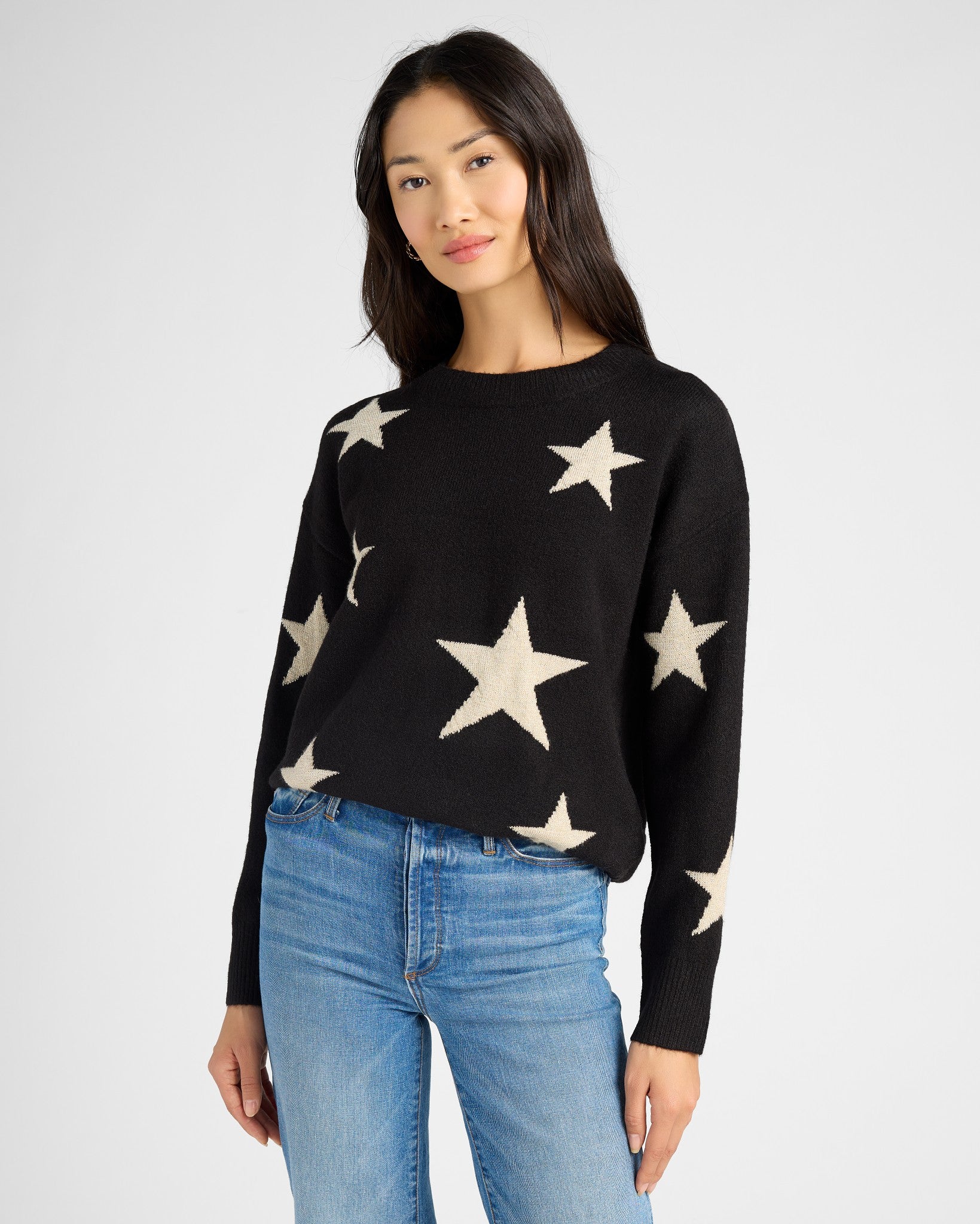 Long Sleeve Star Print Sweater